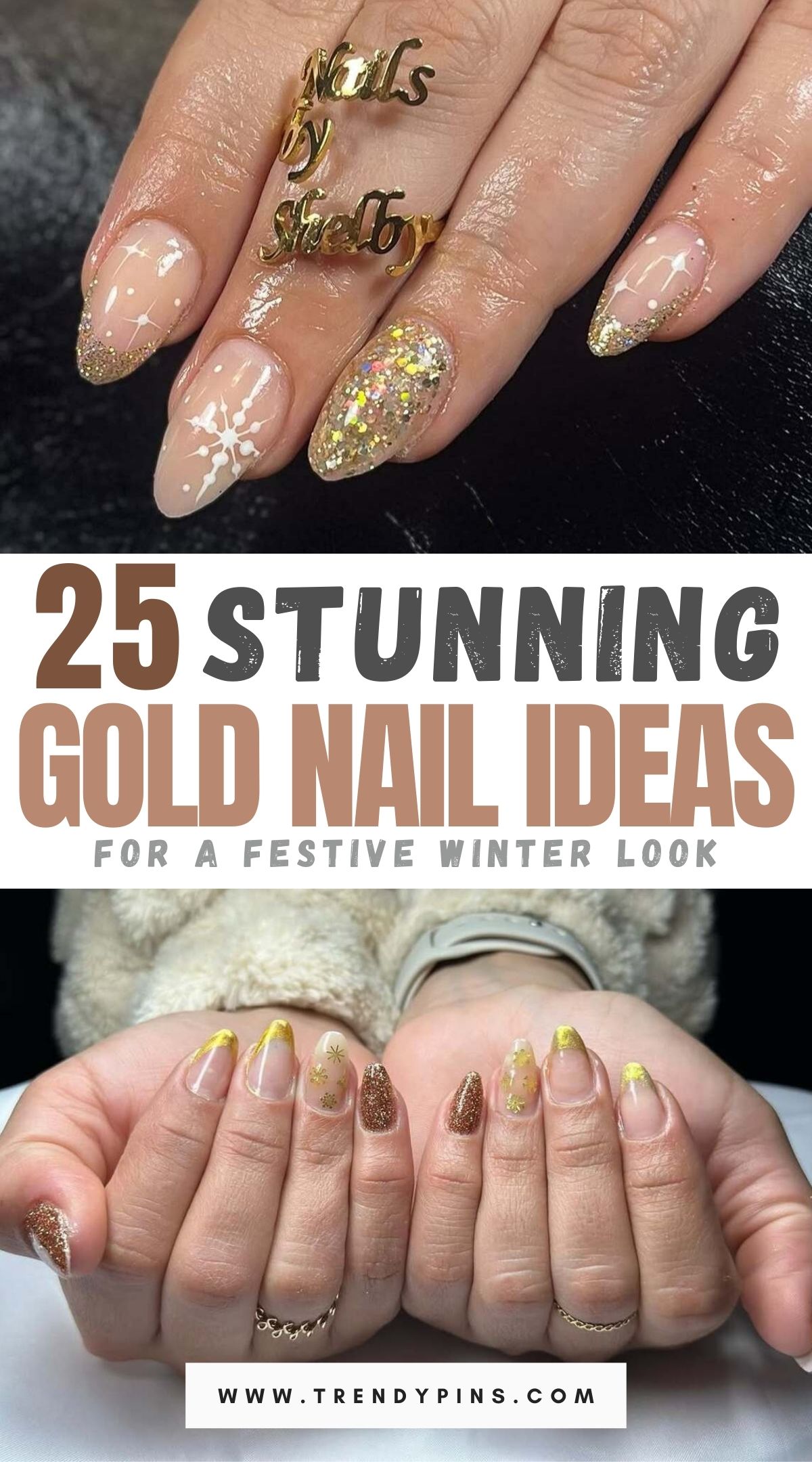 25 Glamorous Gold Winter Nail Ideas to Sparkle Your Holiday Season