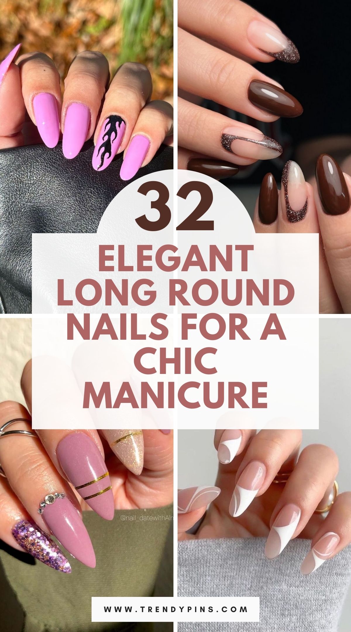 32 Stunning Long Round Nail Designs to Inspire Your Next Manicure