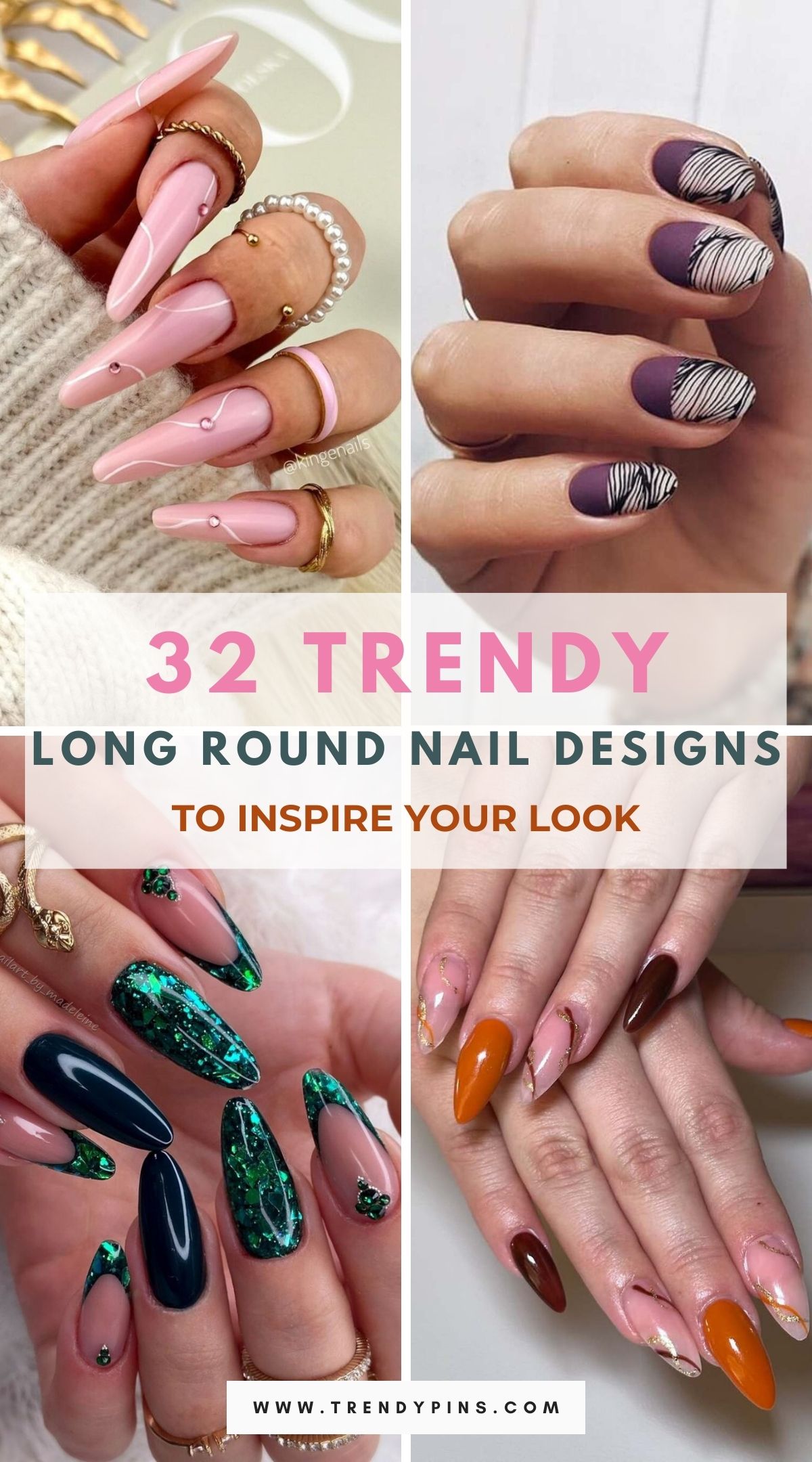 32 Stunning Long Round Nail Designs to Inspire Your Next Manicure