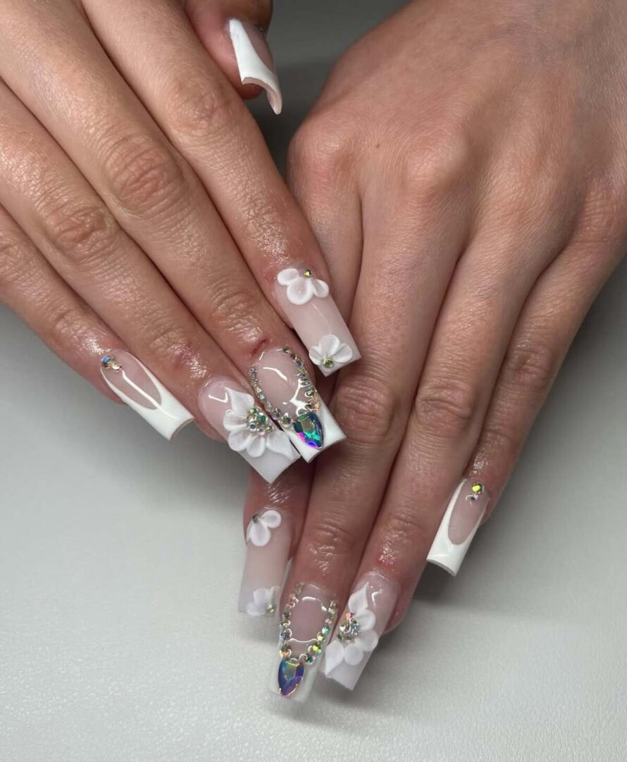 25 Dazzling Nail Rhinestone Designs to Add Sparkle and Charm to Your Look