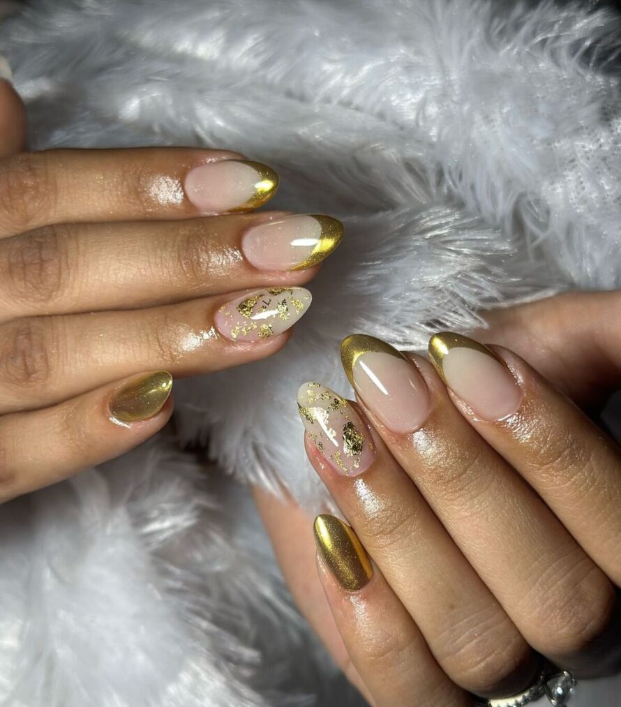 25 Glamorous Gold Winter Nail Ideas to Sparkle Your Holiday Season