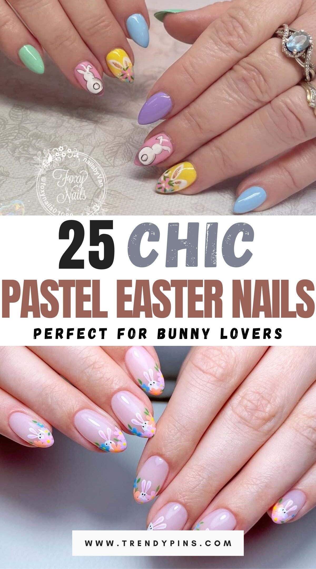 25 Chic Easter Nail Ideas with Bunny Designs and Pastel Colors for 2025