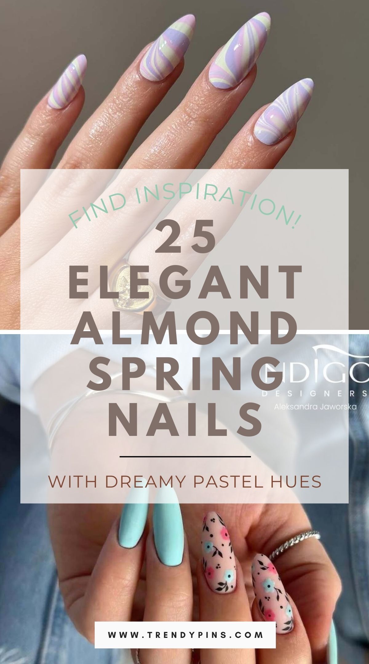 25 Fresh Almond Spring Nail Ideas with Pastel Colors to Start the Year ...
