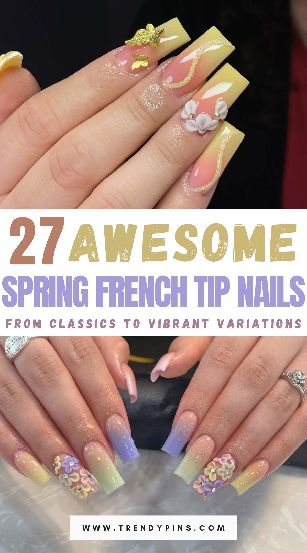 27 Elegant French Tip Nails for Spring: From Ombré to Colorful Variations