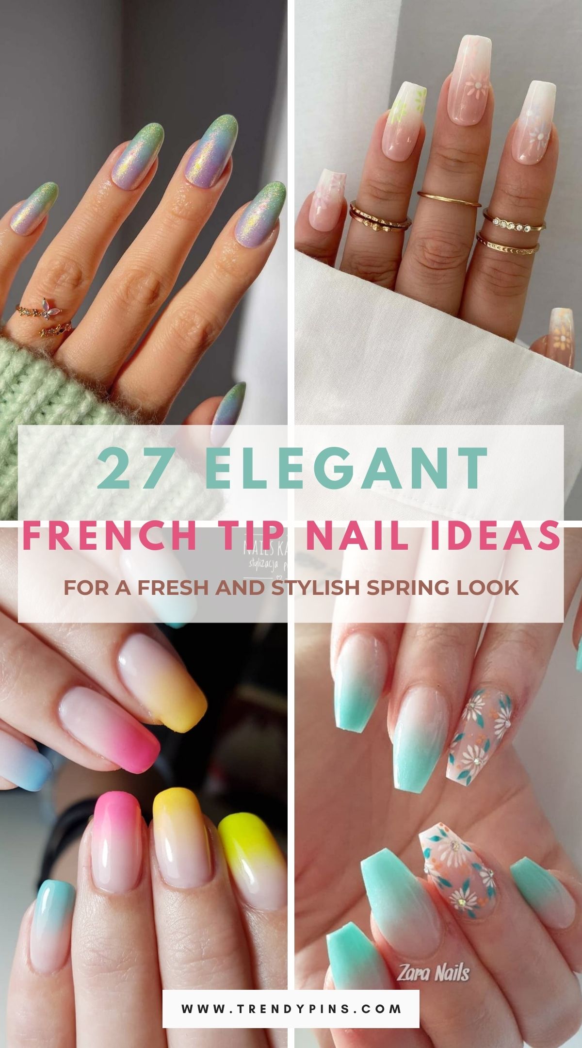 27 Elegant French Tip Nails for Spring: From Ombré to Colorful Variations