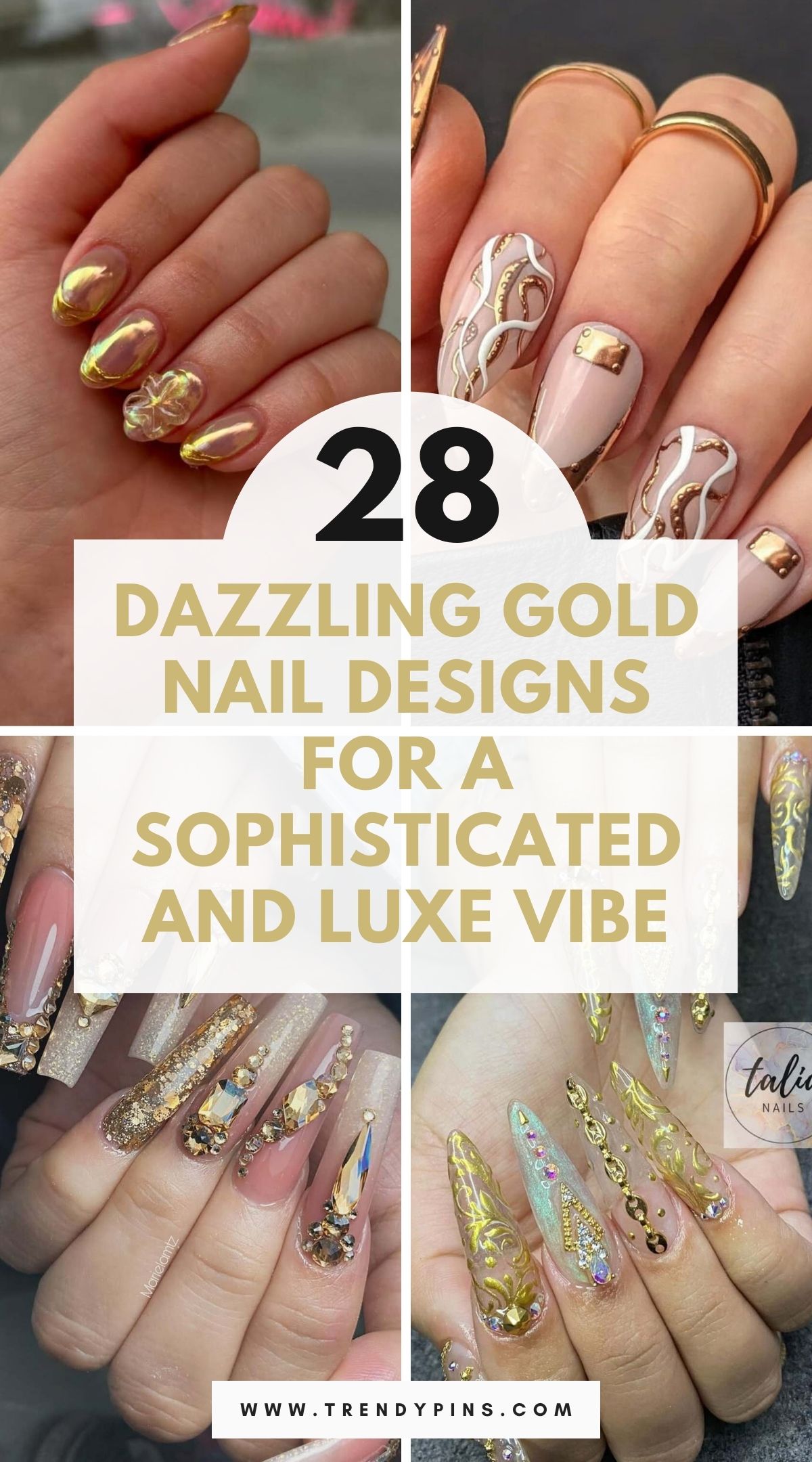 28 Stunning Gold Nail Design Ideas for a Luxurious Look