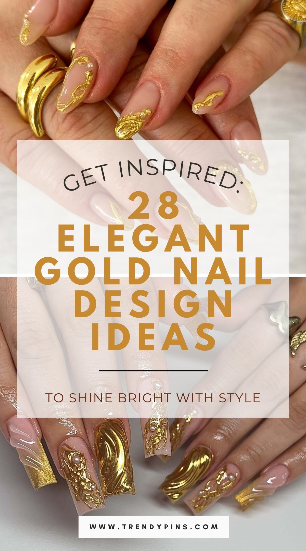 28 Stunning Gold Nail Design Ideas for a Luxurious Look