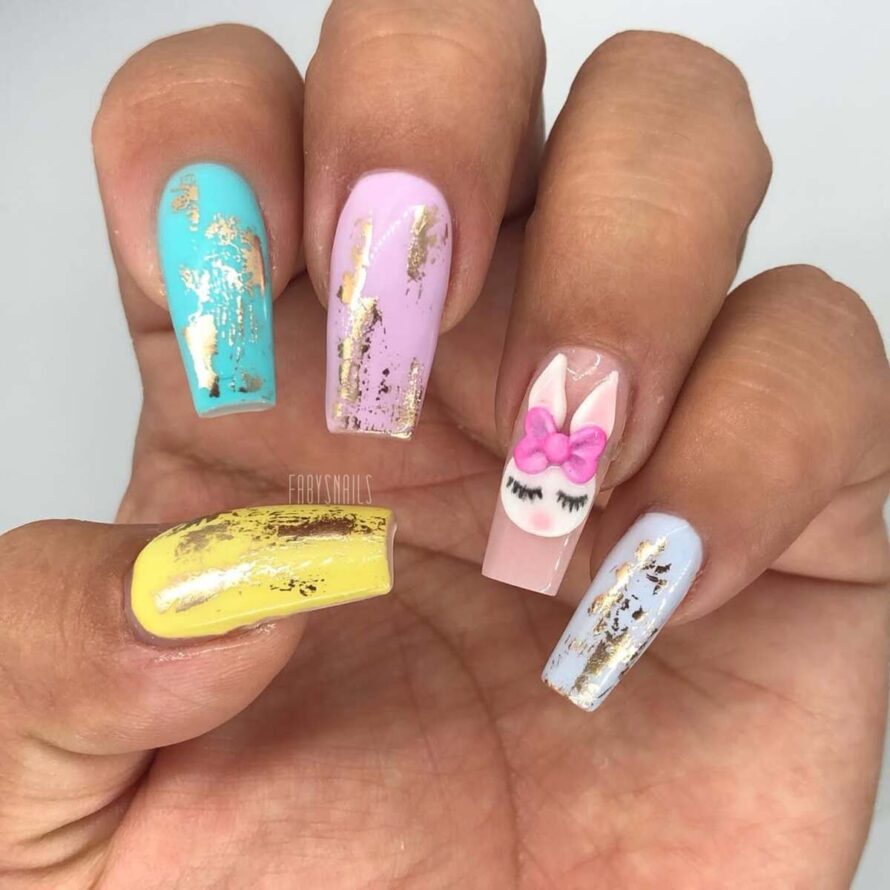 25 Chic Easter Nail Ideas with Bunny Designs and Pastel Colors for 2025