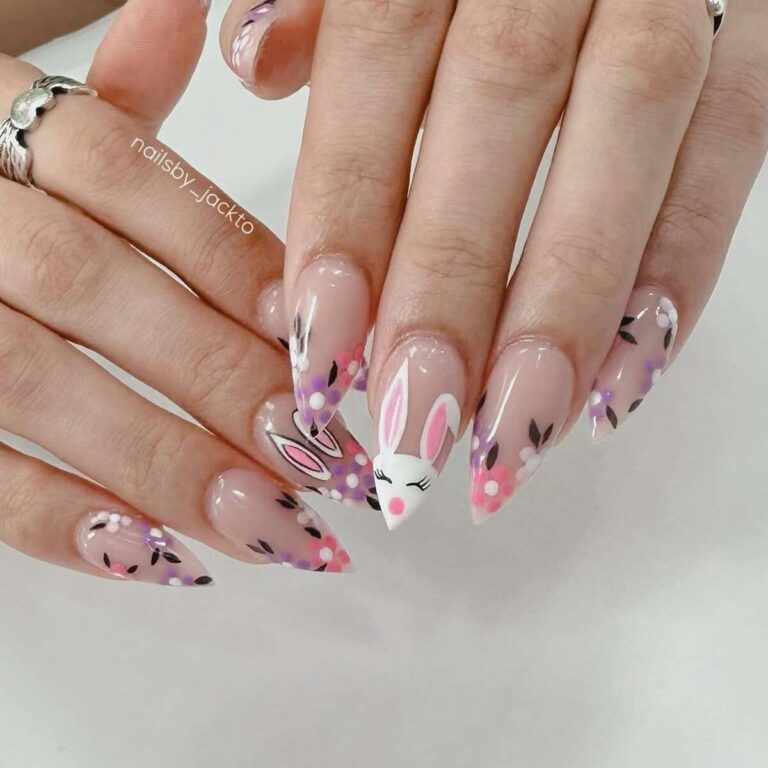 25 Chic Easter Nail Ideas with Bunny Designs and Pastel Colors for 2025