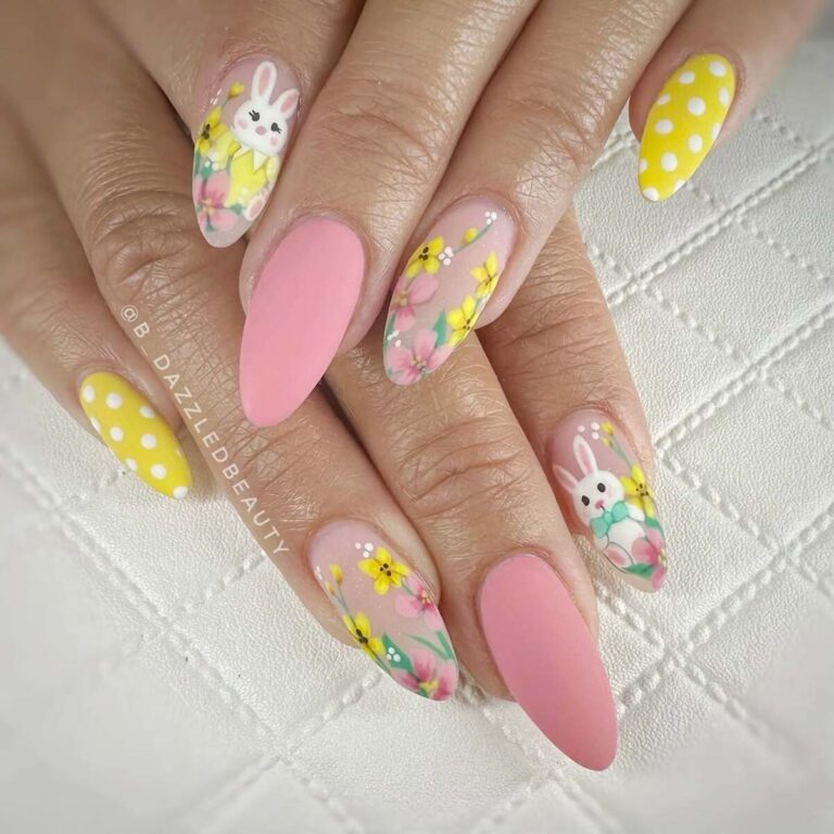 25 Chic Easter Nail Ideas with Bunny Designs and Pastel Colors for 2025