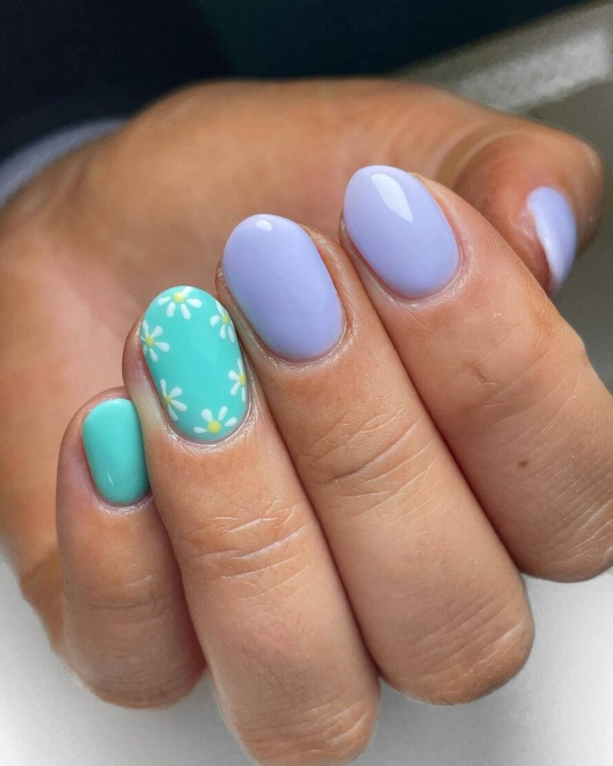 28 Elegant Spring Nail Designs in Lavender and Mint Green to Try Now