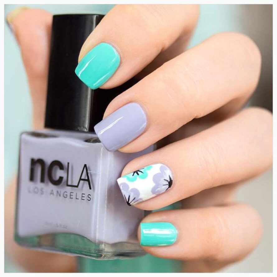 28 Elegant Spring Nail Designs in Lavender and Mint Green to Try Now