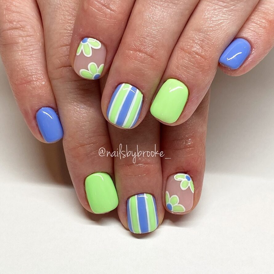 28 Elegant Spring Nail Designs in Lavender and Mint Green to Try Now
