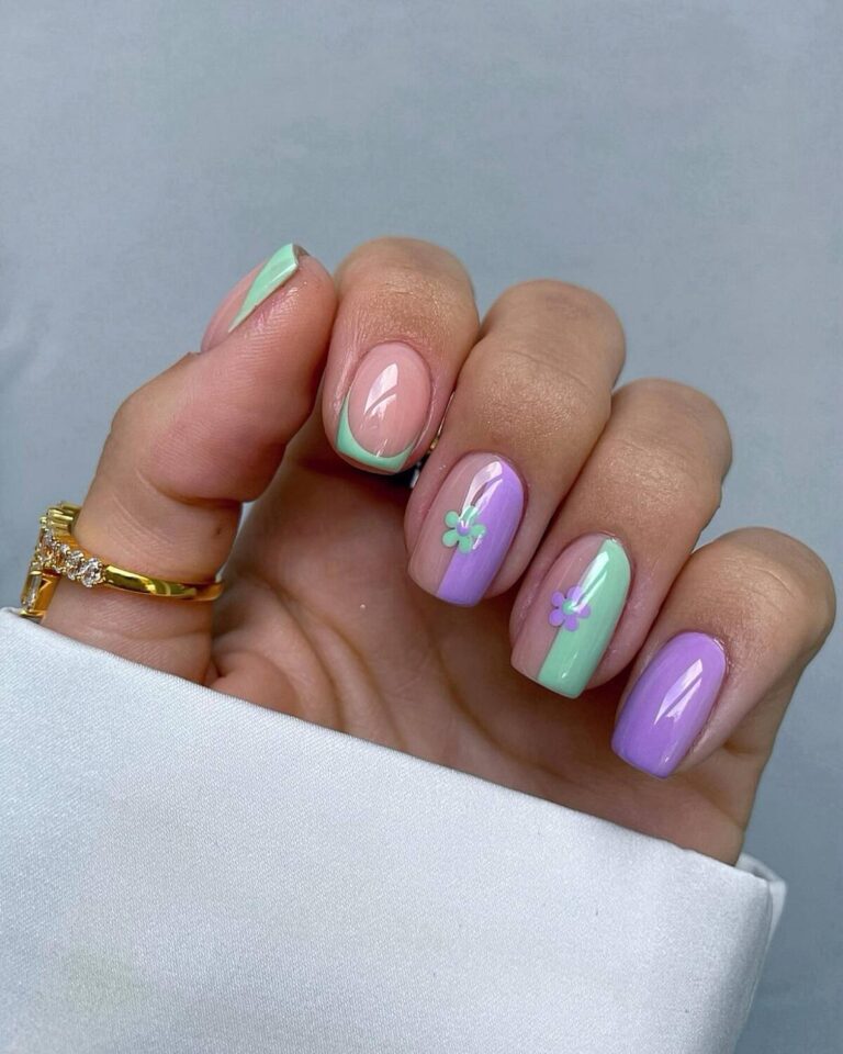 28 Elegant Spring Nail Designs in Lavender and Mint Green to Try Now