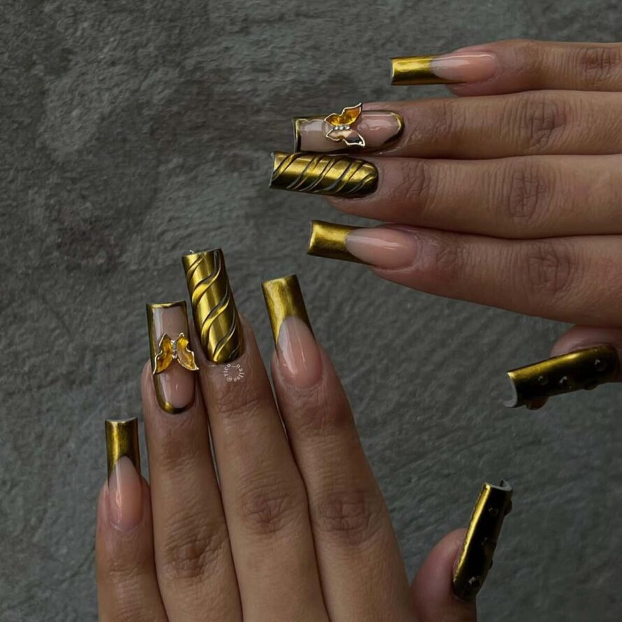 28 Stunning Gold Nail Design Ideas for a Luxurious Look