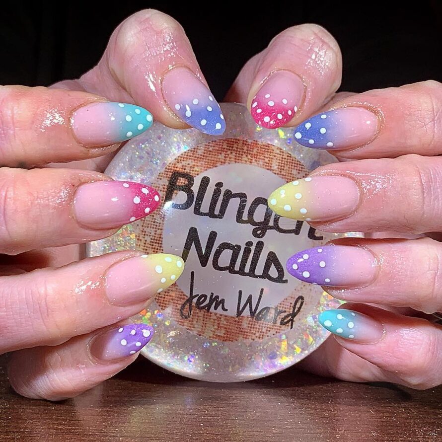 27 Fun Easter Egg Nail Designs with Pastel Colors and Glitter