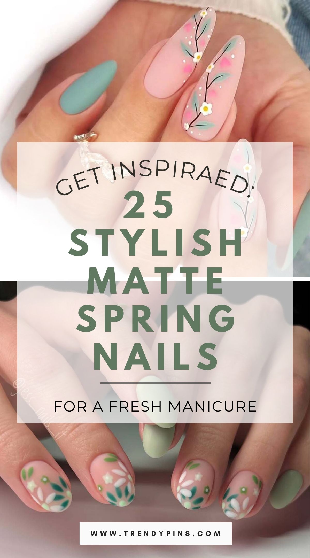 25 Soft Matte Spring Nails in Sage Green and Nude for a Minimalist Look