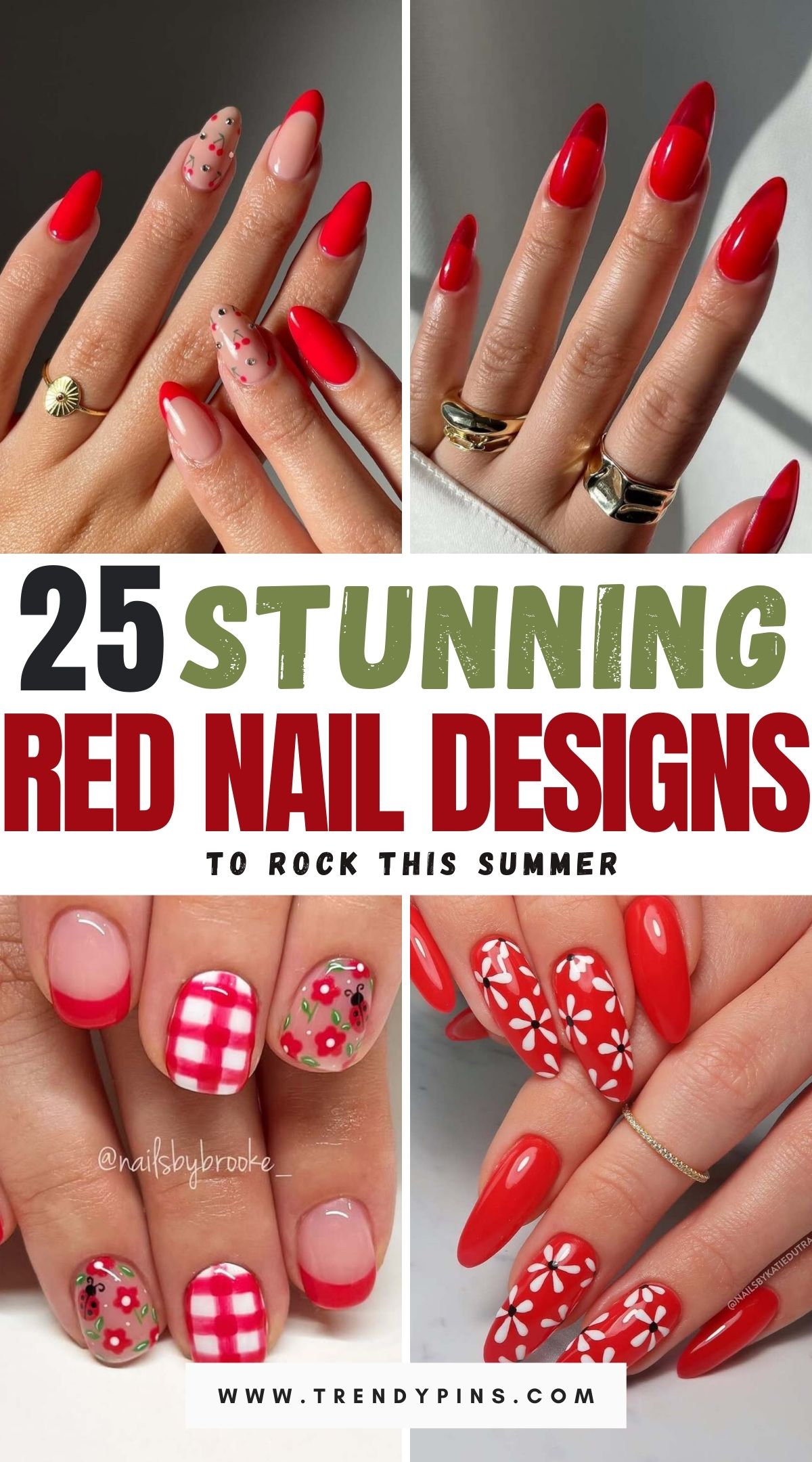 25 Stunning Red Nail Designs to Rock this Summer