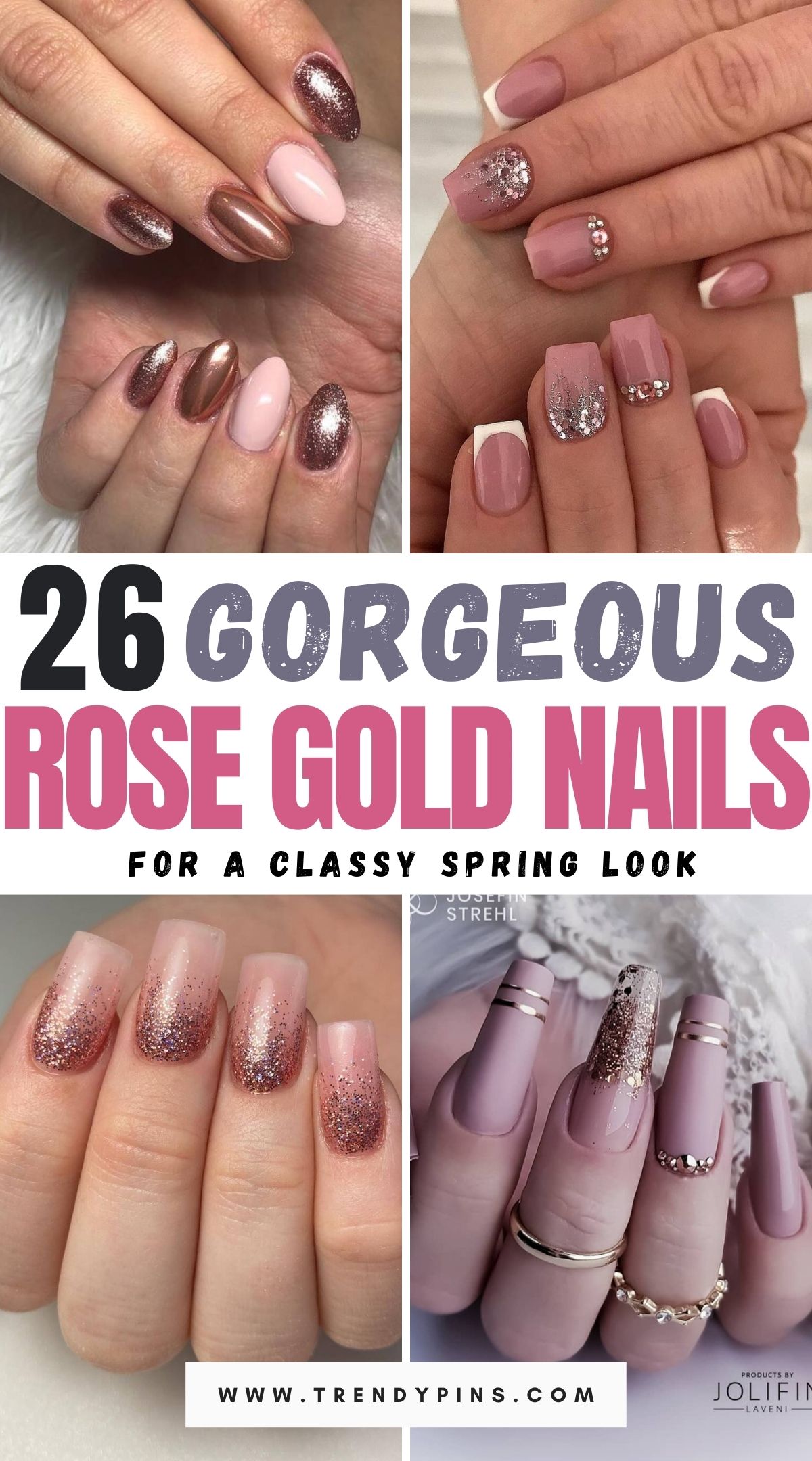 26 Gorgeous Rose Gold Nails for a Classy Spring Manicure