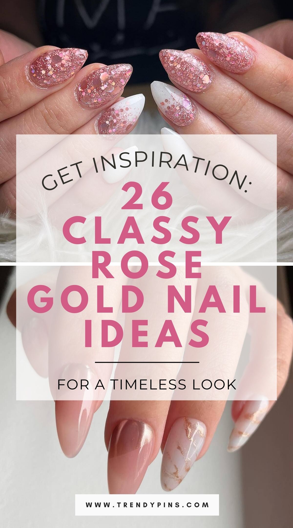 26 Gorgeous Rose Gold Nails for a Classy Spring Manicure