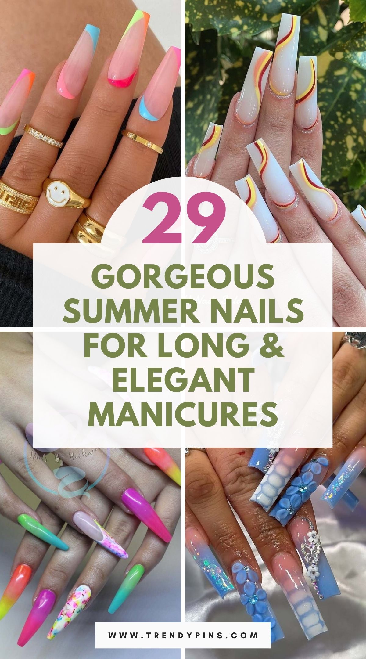 29 Stunning Long Summer Nail Ideas to Elevate Your Style
