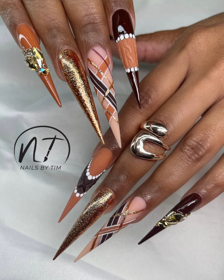 23 Stunning Long Fall Nail Ideas for Black Women to Try Now!